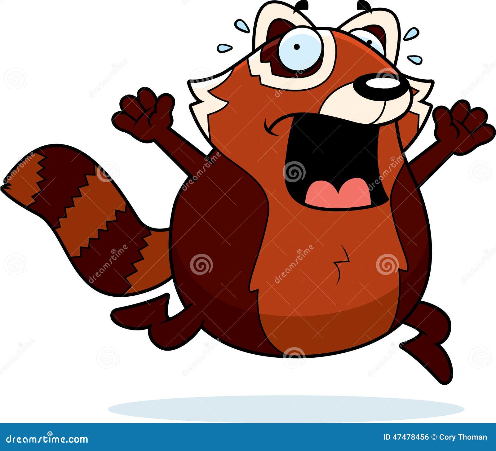 Cartoon Red Panda Panic stock vector. Illustration of running - 47478456