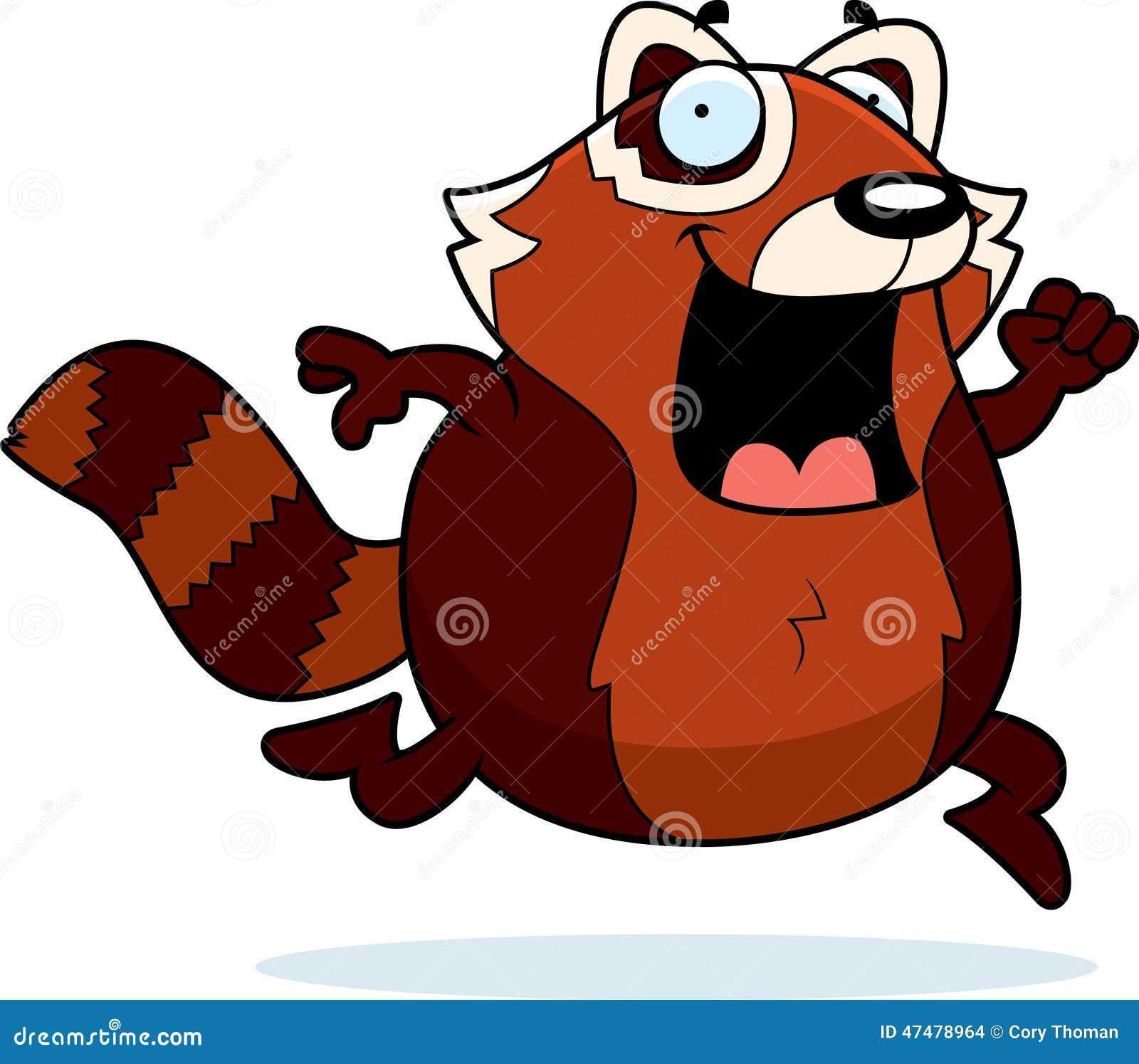Cartoon Red Panda Running stock vector. Illustration of panda - 47478964