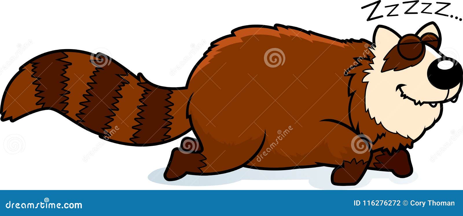 Cartoon Red Panda Sleeping stock vector. Illustration of graphic ...