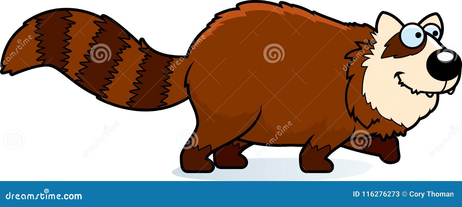 Cartoon Red Panda Walking stock vector. Illustration of cartoon - 116276273