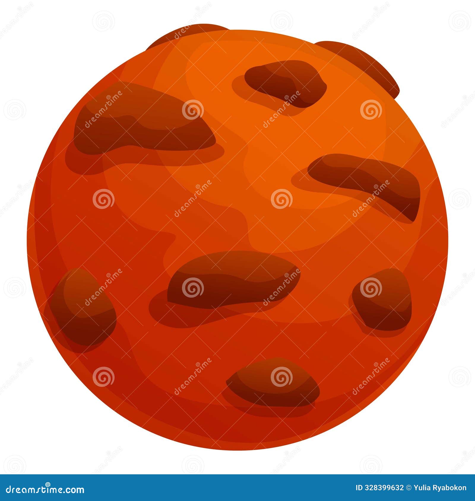 Red Planet Mars is Orbiting in Solar System Stock Illustration ...