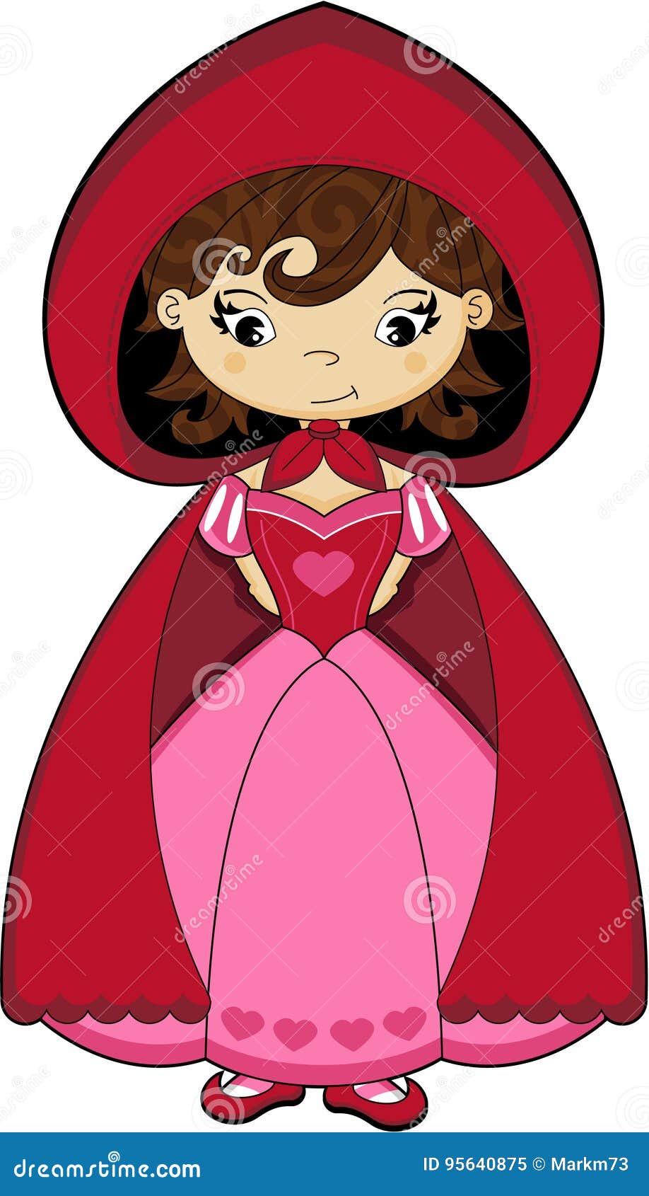 Cartoon Red Riding Hood stock vector. Illustration of girl - 95640875
