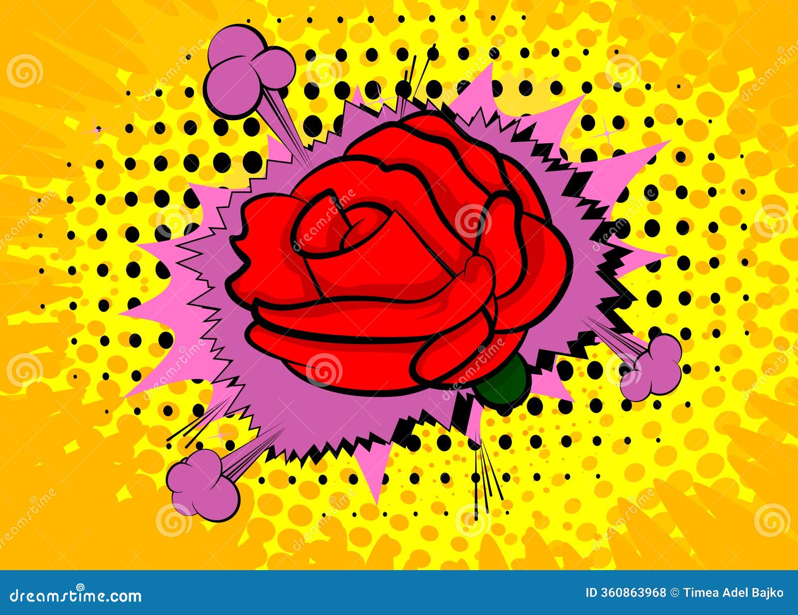 Rose Comic Cartoon Stock Photo | CartoonDealer.com #52955214