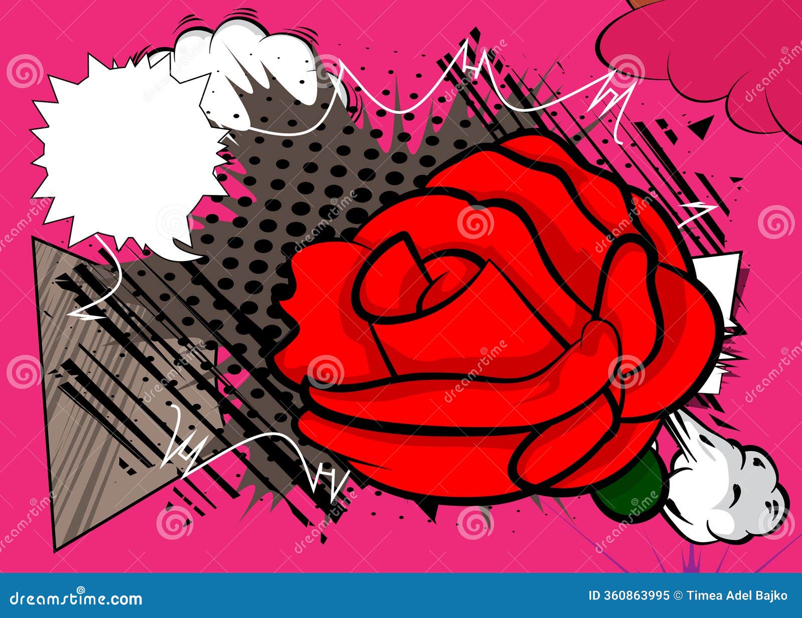 Rose Comic Cartoon Stock Photo | CartoonDealer.com #52955214