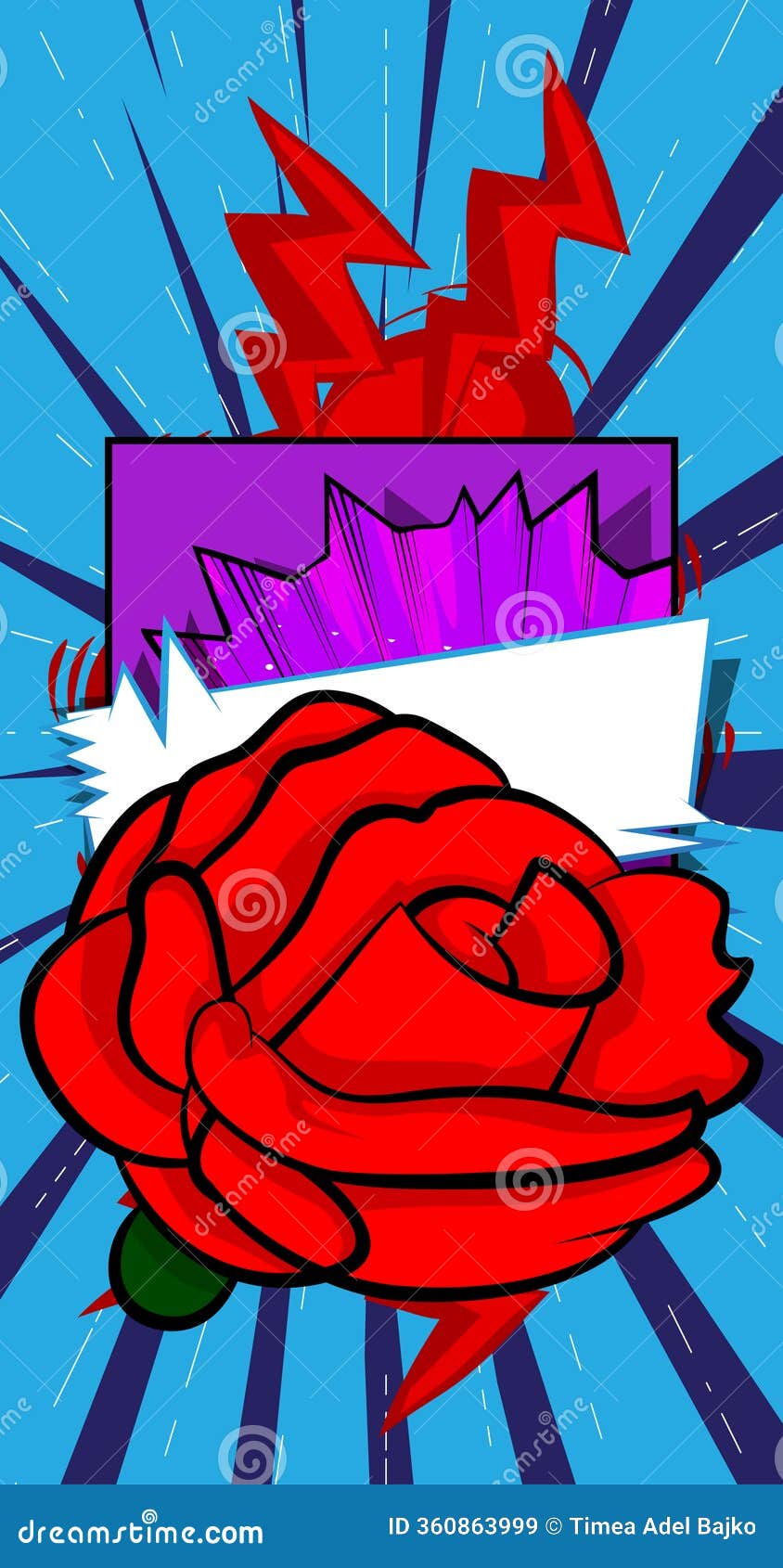 Rose Comic Cartoon Stock Photo | CartoonDealer.com #52955214