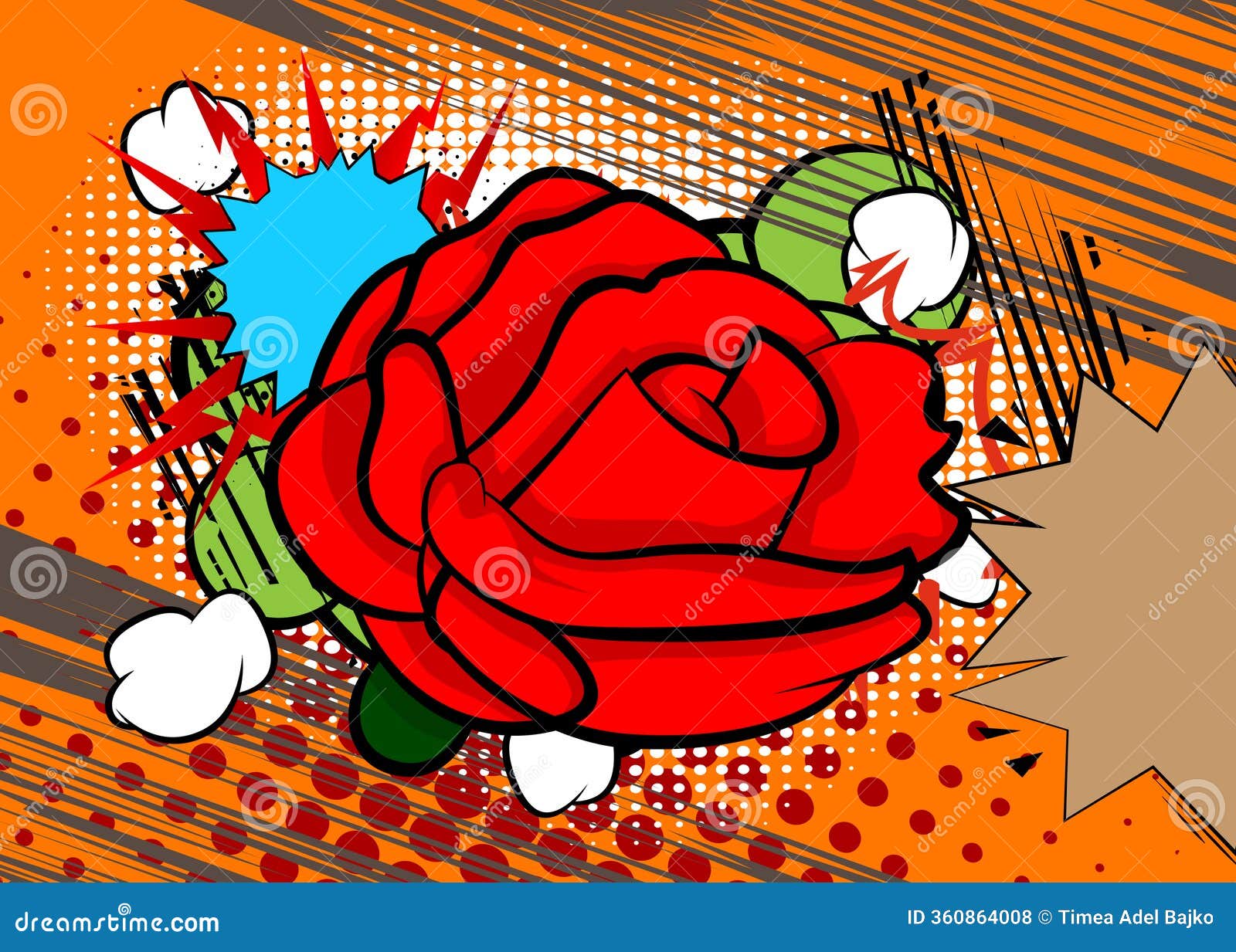 Rose Comic Cartoon Stock Photo | CartoonDealer.com #52955214