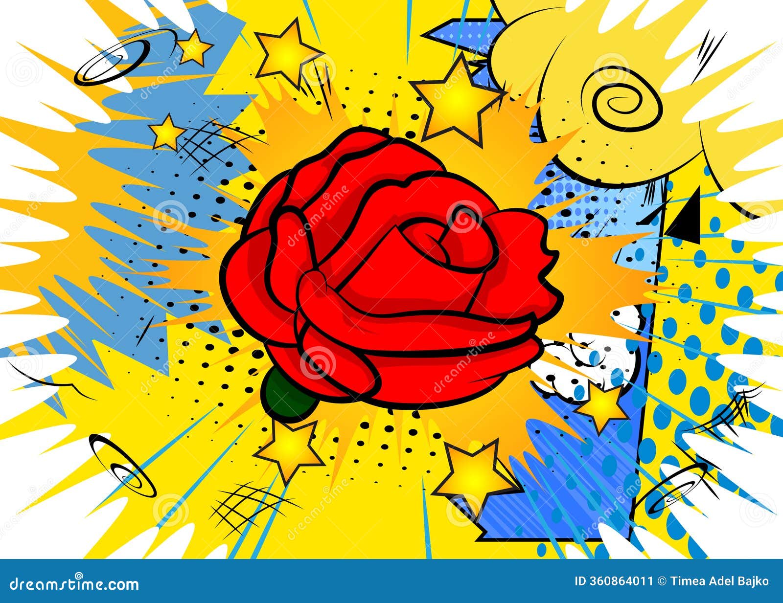 Rose Comic Cartoon Stock Photo | CartoonDealer.com #52955214