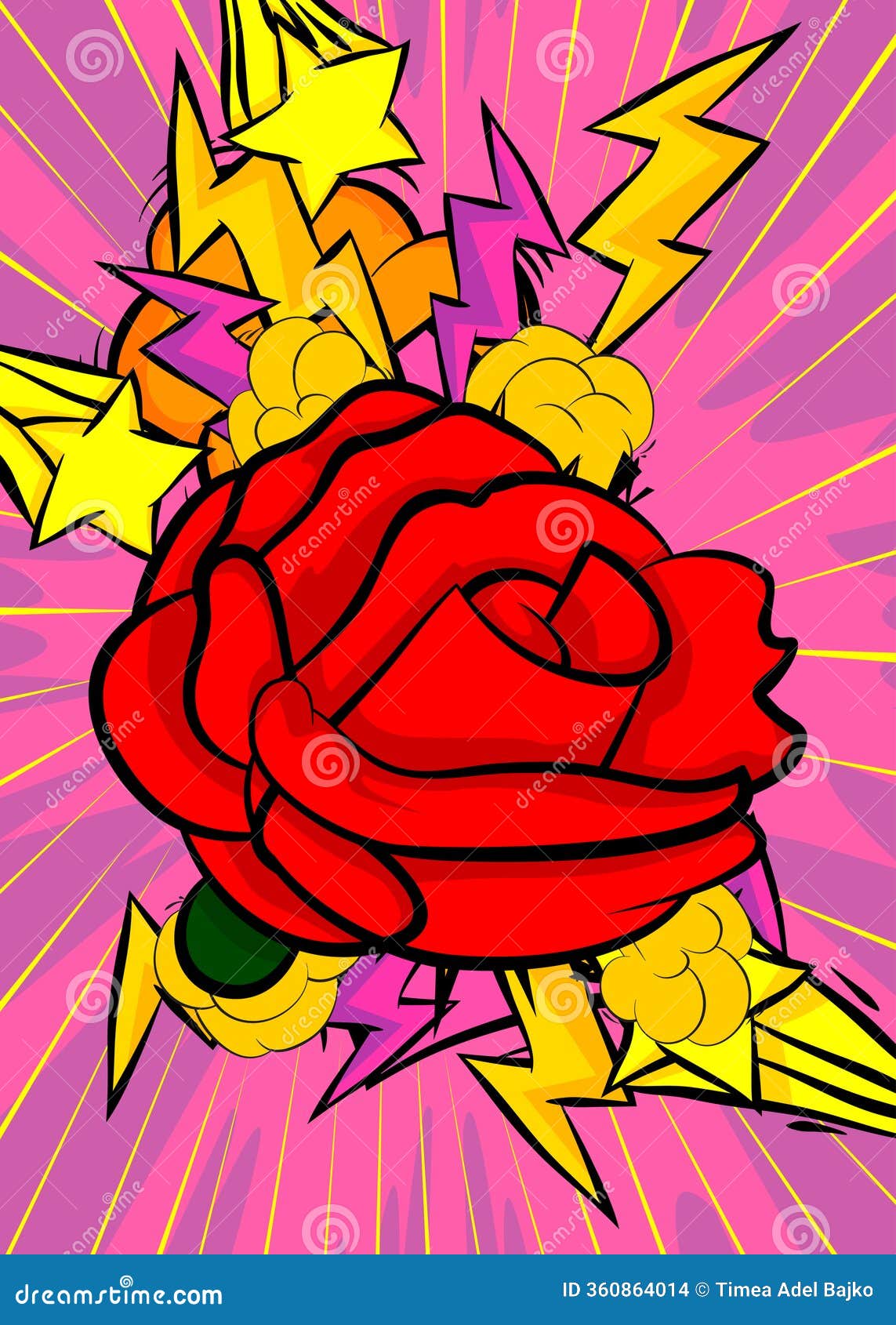 Rose Comic Cartoon Stock Photo | CartoonDealer.com #52955214