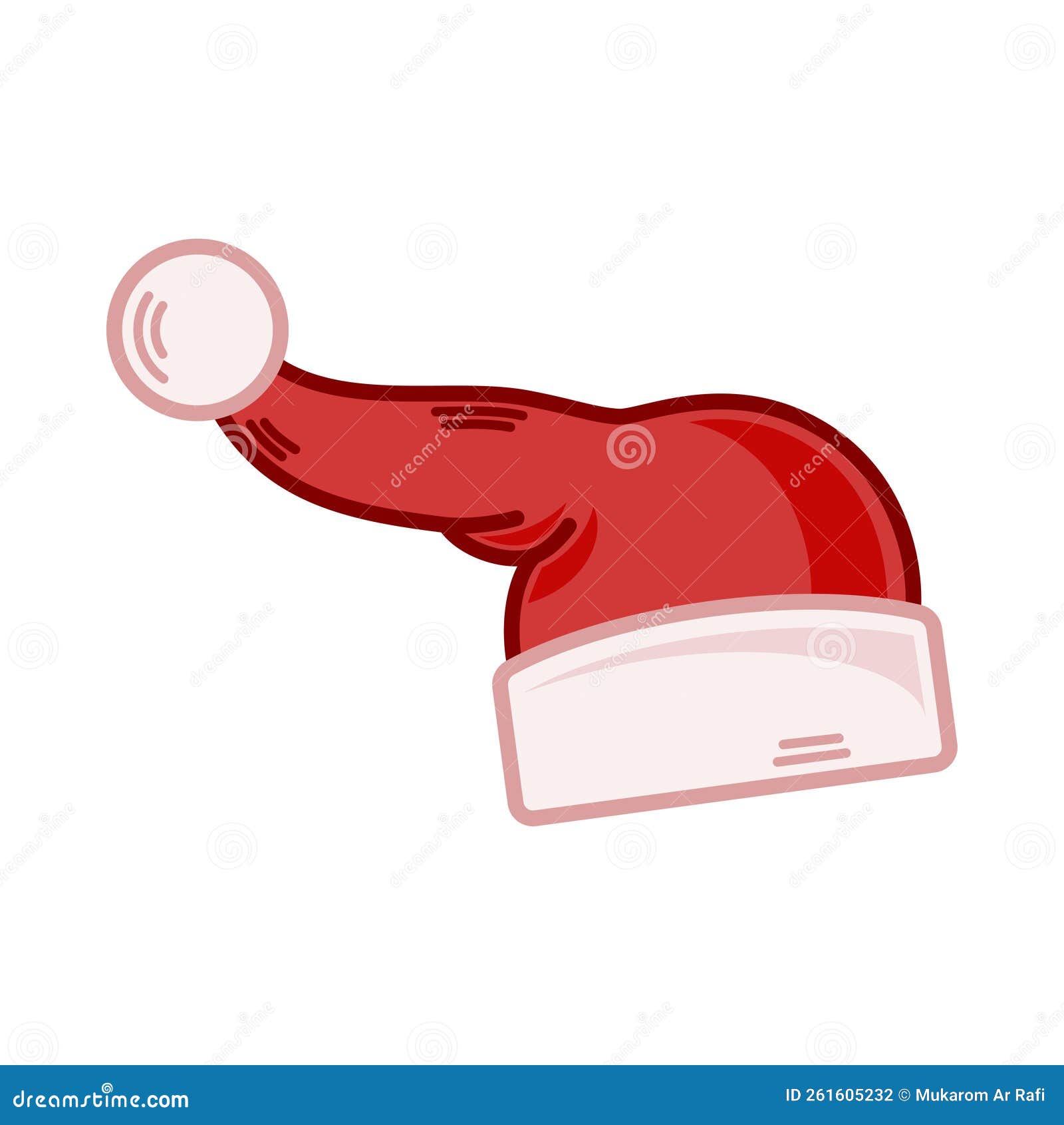 Cartoon Red Santa Hat Illustration Stock Vector - Illustration of warm ...