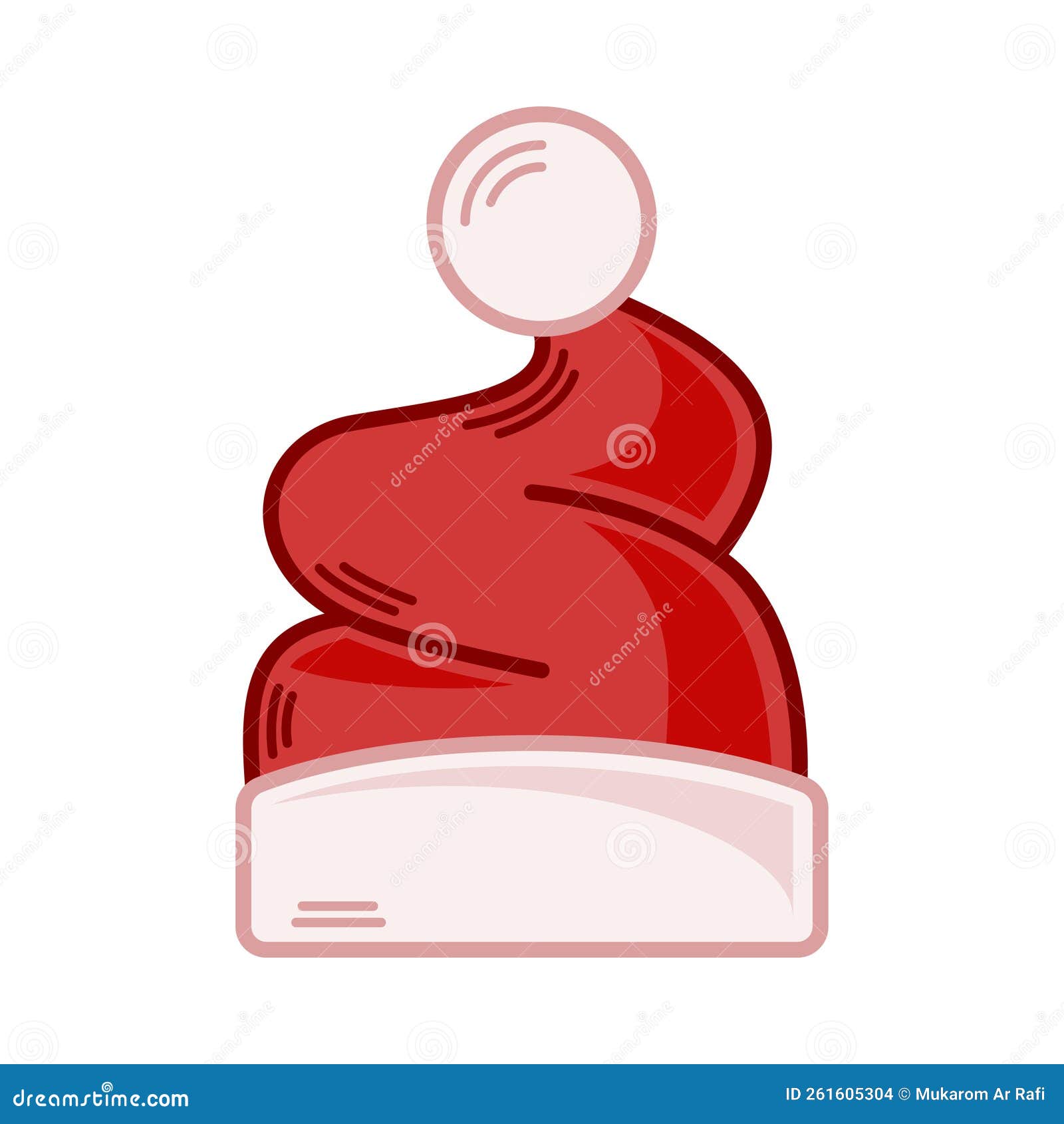 Cartoon Red Santa Hat Illustration Stock Vector - Illustration of wear ...