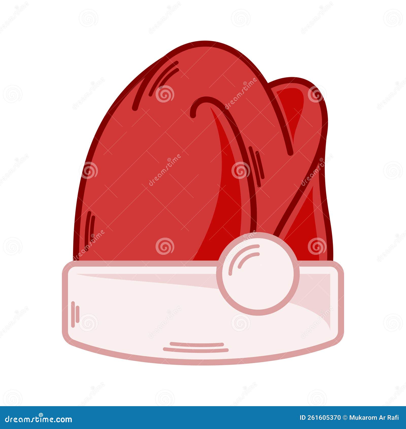 Cartoon Red Santa Hat Illustration Stock Vector - Illustration of santa ...