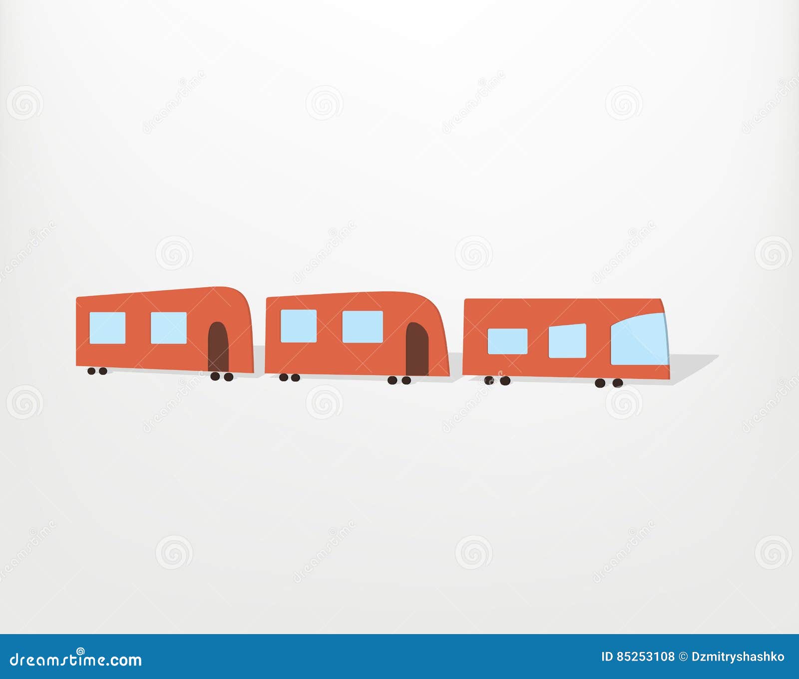 Cartoon red train stock vector. Illustration of transportation - 85253108