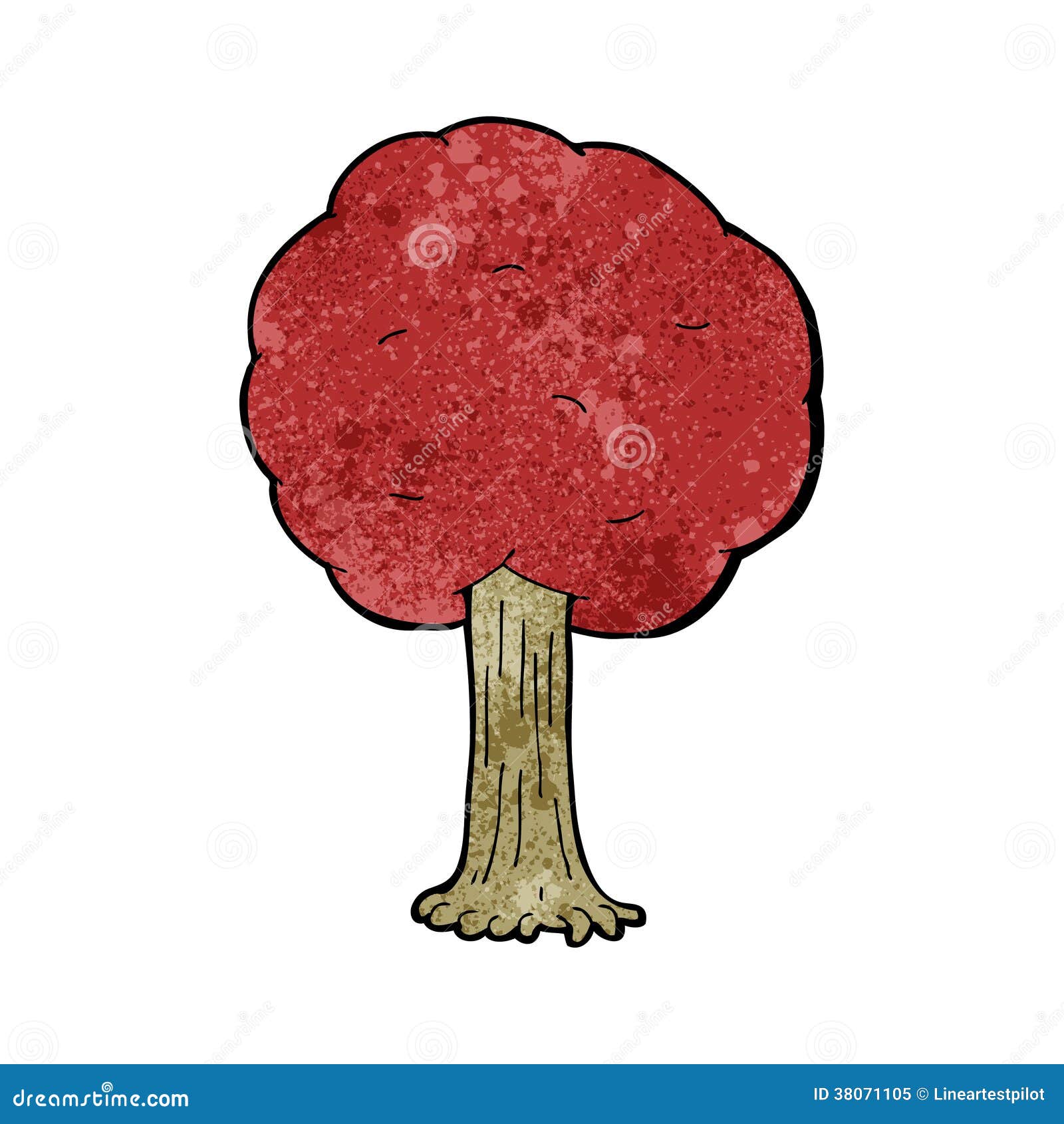Cartoon red tree stock vector. Illustration of crazy - 38071105