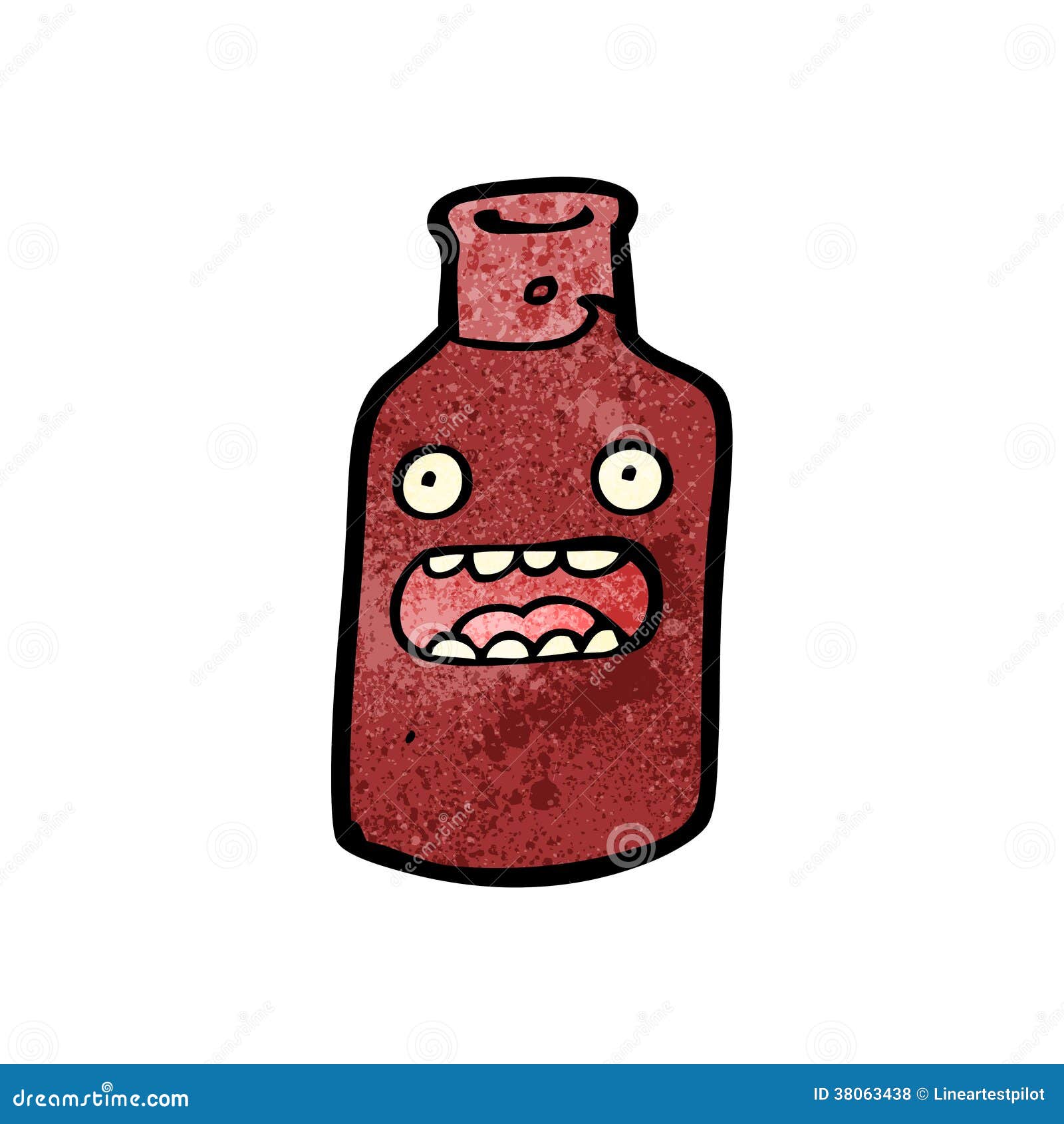Cartoon red wine bottle stock vector. Illustration of face - 38063438