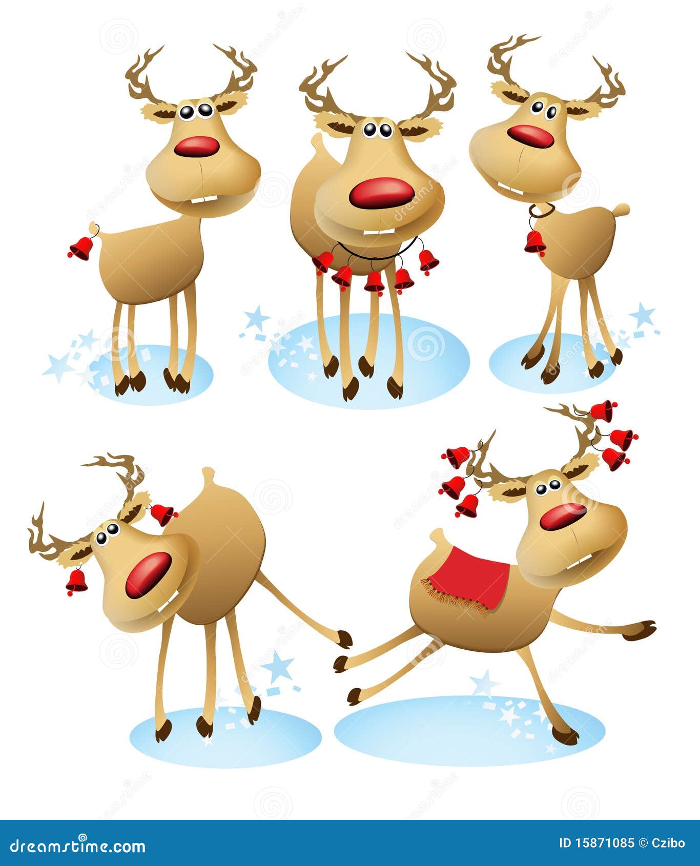 Cartoon reindeer stock vector. Illustration of vector - 15871085
