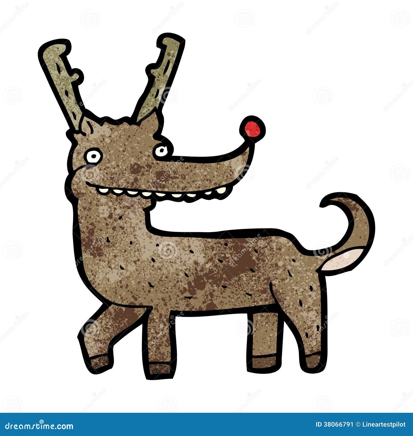Cartoon reindeer stock vector. Illustration of quirky - 38066791