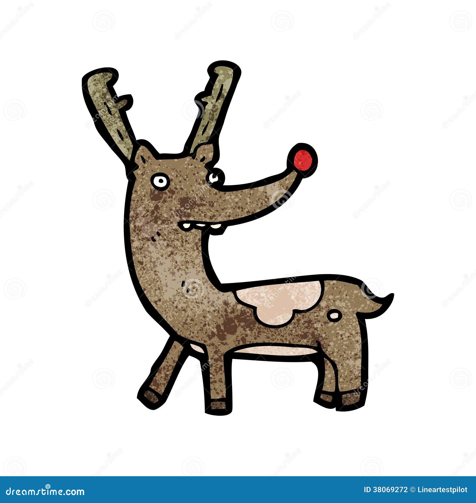 Cartoon reindeer stock vector. Illustration of sketch - 38069272