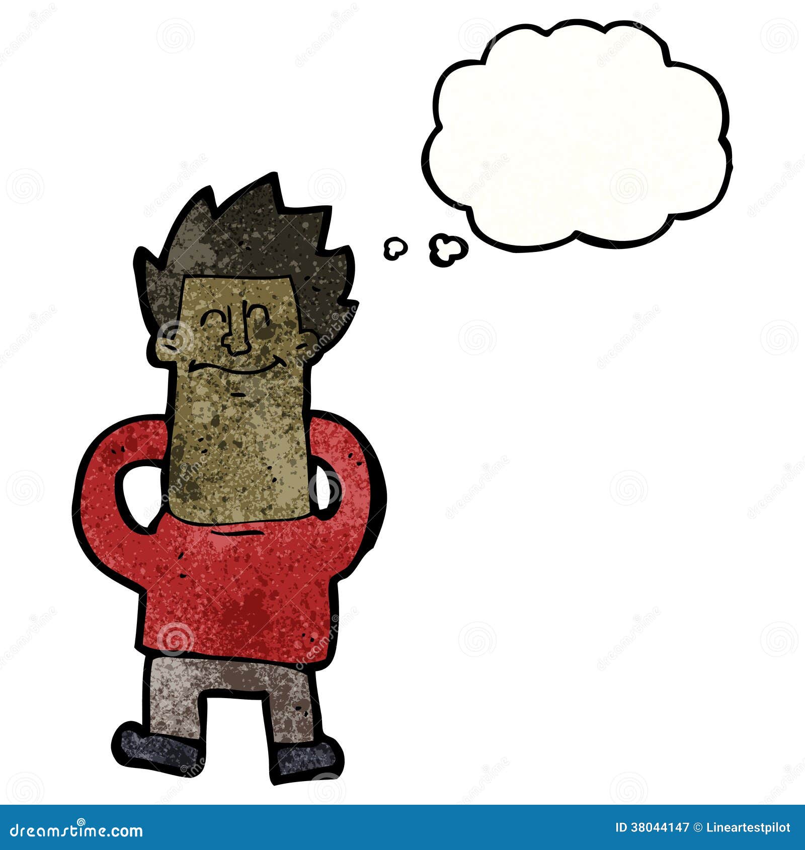 Cartoon relaxed man stock vector. Illustration of dreaming - 38044147