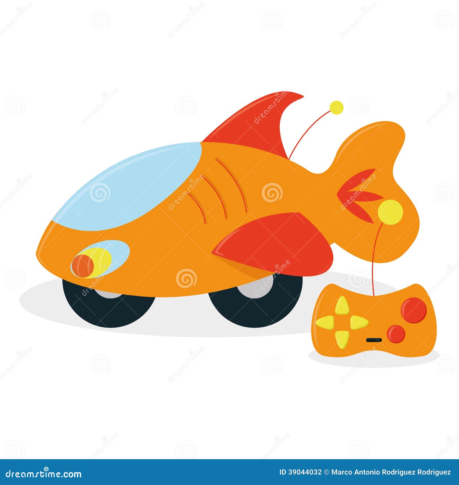 Cartoon Cat With Remote Control Wath Televisor. Vector Illustration ...