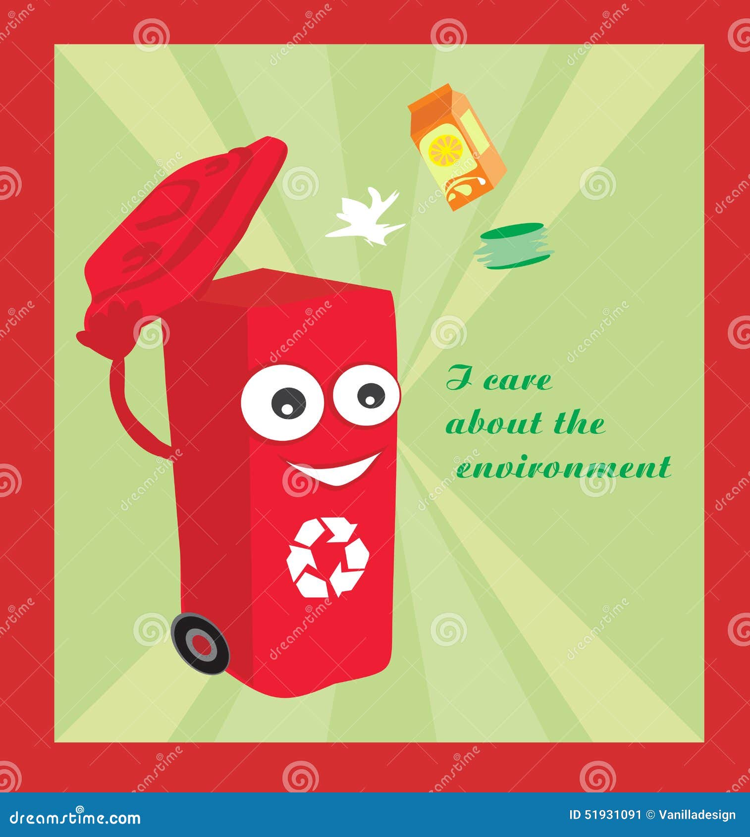 Funny Recycling Boxes Cartoon Vector | CartoonDealer.com #26945549