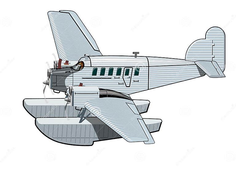 Cartoon Retro Airplane stock vector. Illustration of graphic - 86176479
