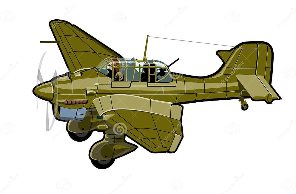 Cartoon Retro Airplane stock vector. Illustration of airplane - 86176633