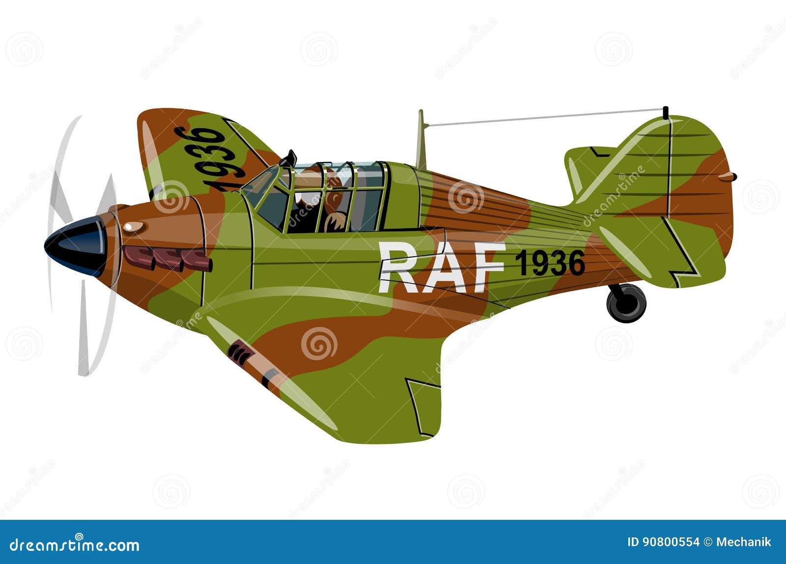 WW2 Fighter Plane Vector Art | CartoonDealer.com #3104908