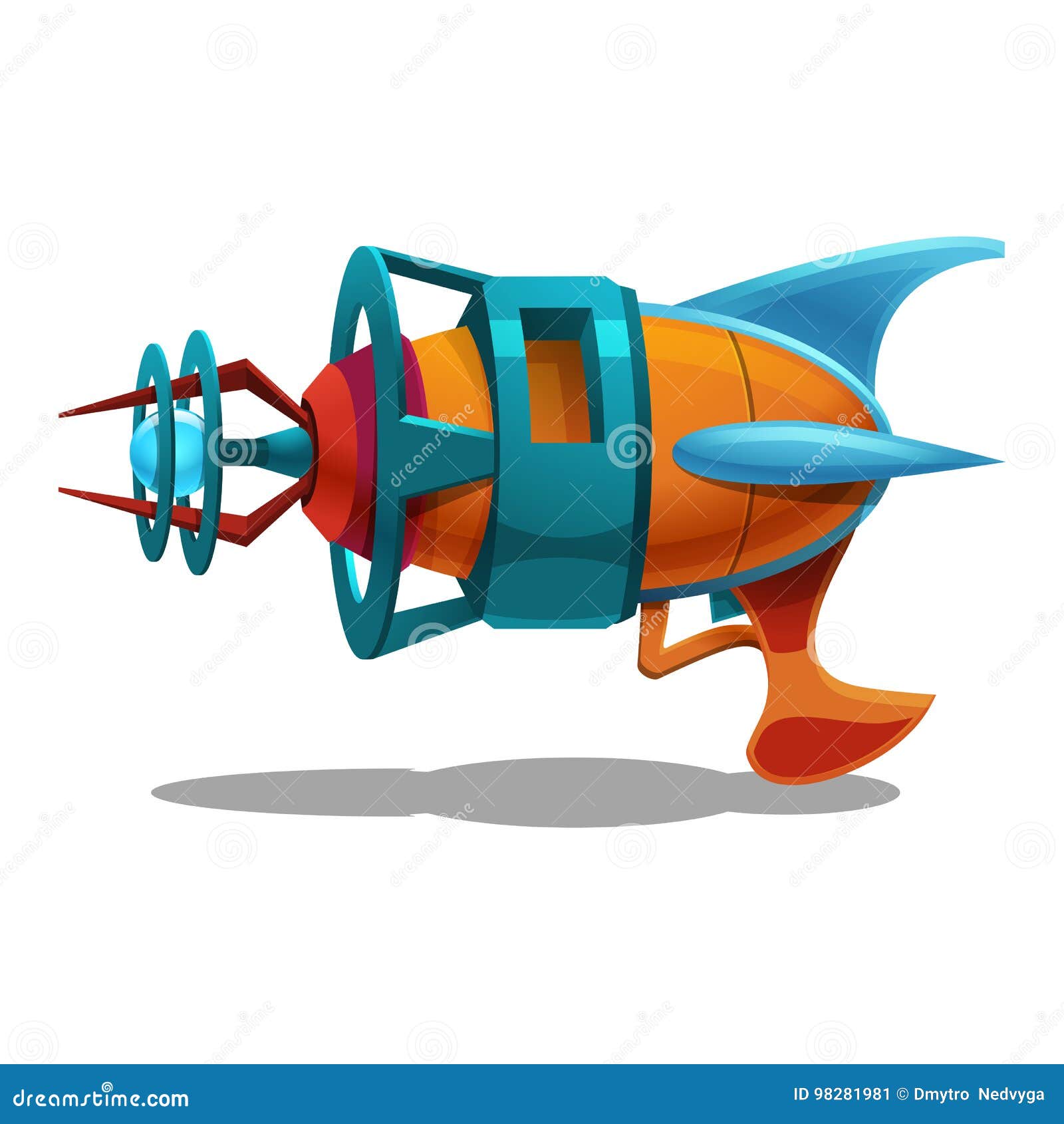 Cartoon Retro Space Blaster, Ray Gun, Laser Weapon. Stock Vector ...