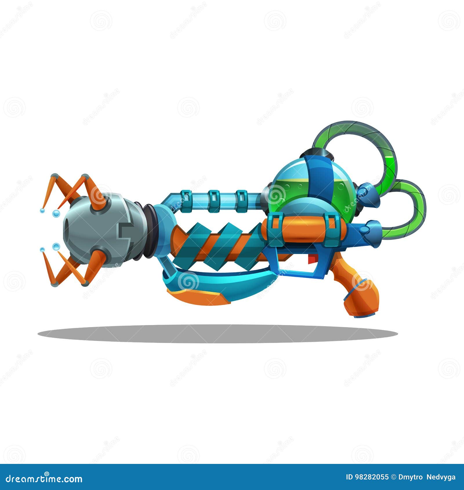 Cartoon Retro Space Blaster, Ray Gun, Laser Weapon. Stock Vector ...