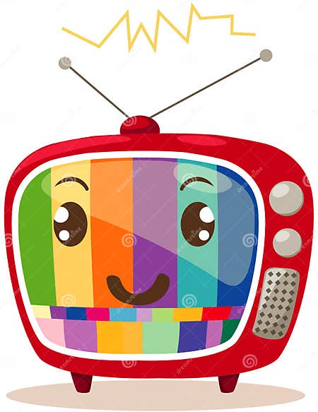 Cartoon retro tv stock vector. Illustration of equipment - 24338917