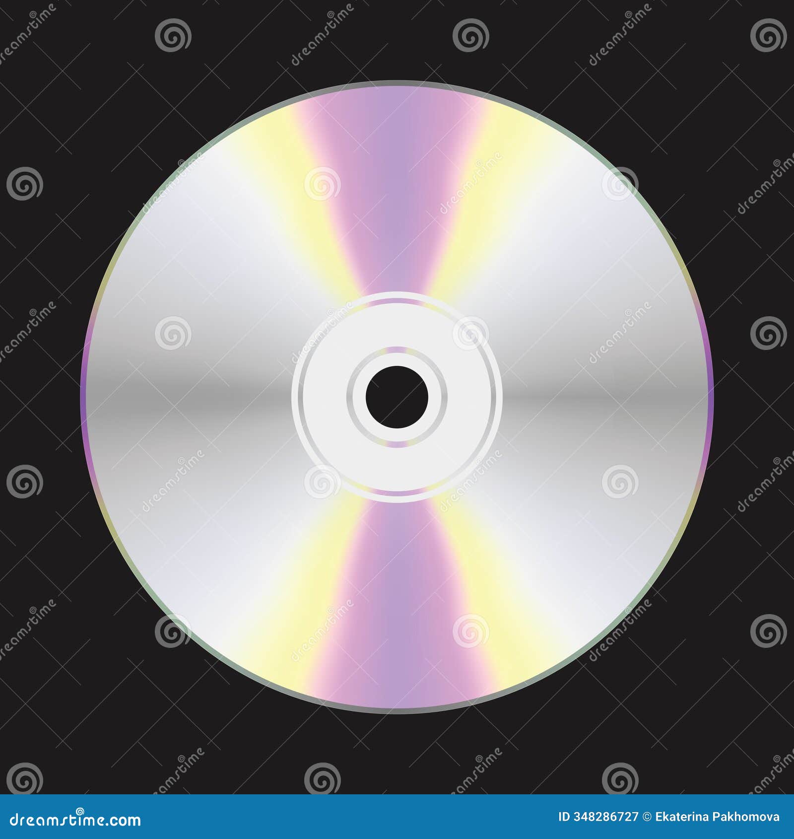 Cartoon Retro Y2k Compact Disk for Personal Computer. CD Isolated Stock ...
