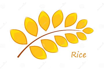 Cartoon rice stock vector. Illustration of harvest, element - 89007470
