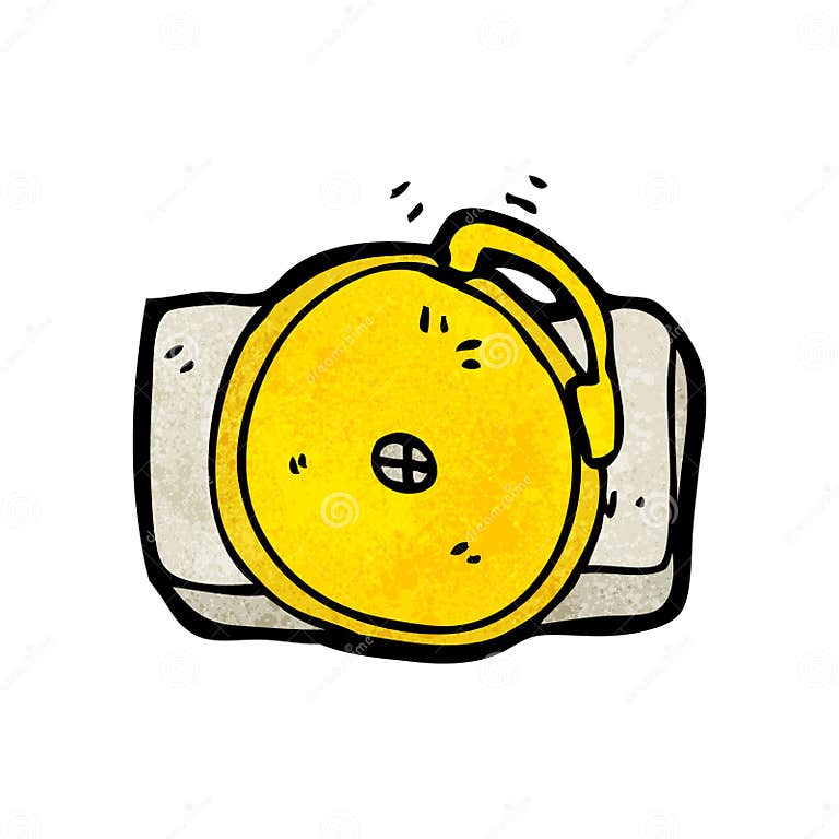 Cartoon Ringing School Bell Stock Vector - Illustration of cheerful ...