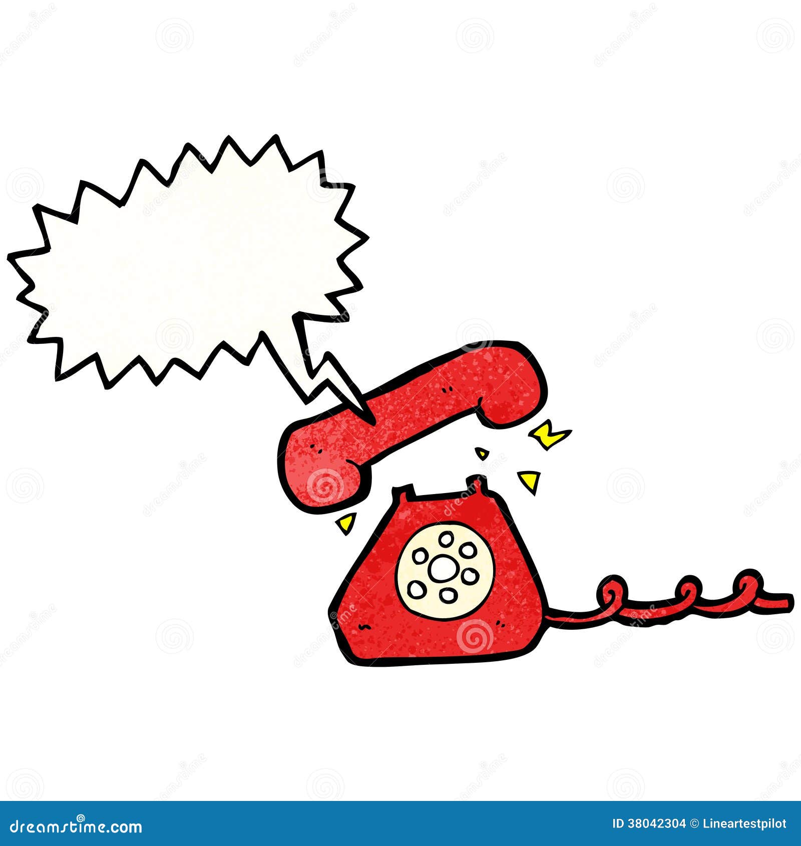 Cartoon ringing telephone stock vector. Illustration of clip - 38042304