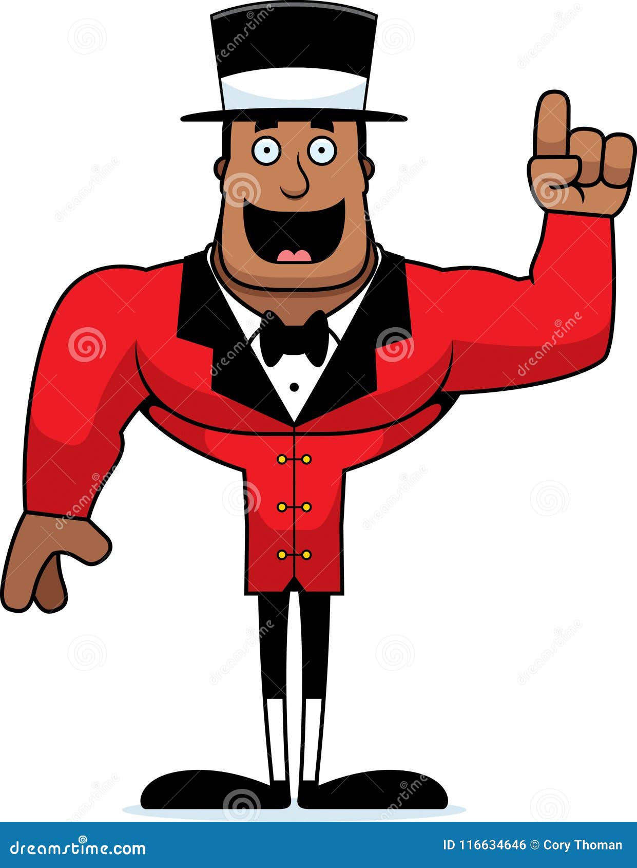 Cartoon Ringmaster Idea stock vector. Illustration of idea - 116634646