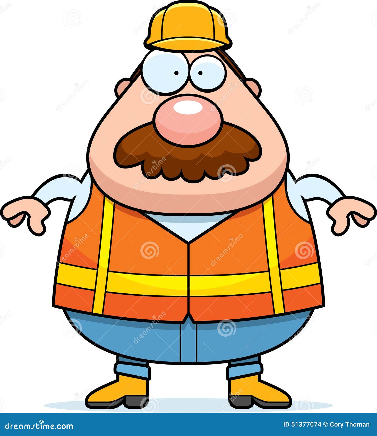Cartoon Road Worker Mustache Stock Vector - Illustration of road ...