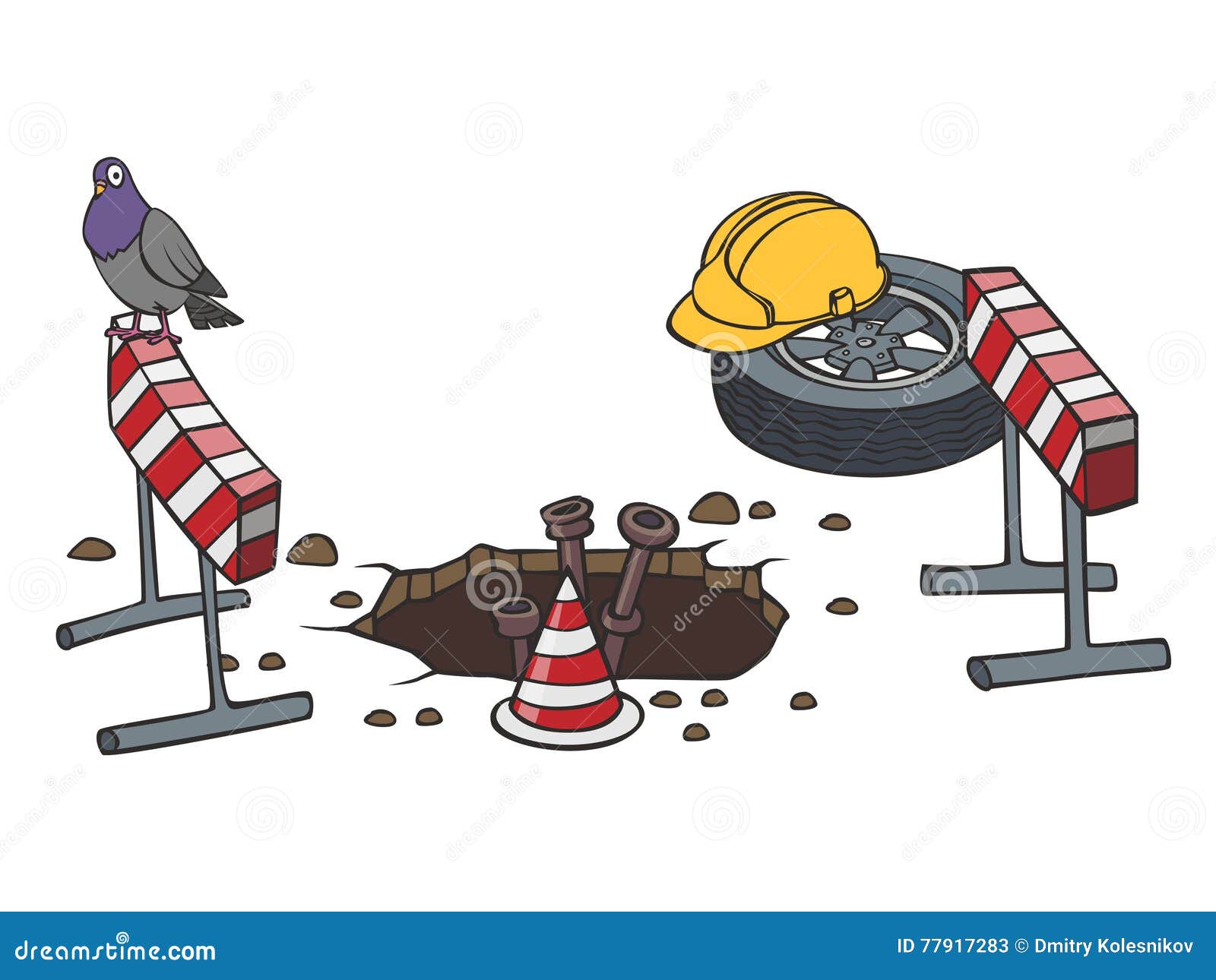 Road Works Signs Cartoon Vector | CartoonDealer.com #3355997 Road Works Signs Cartoon Vector | CartoonDealer.com #3355997