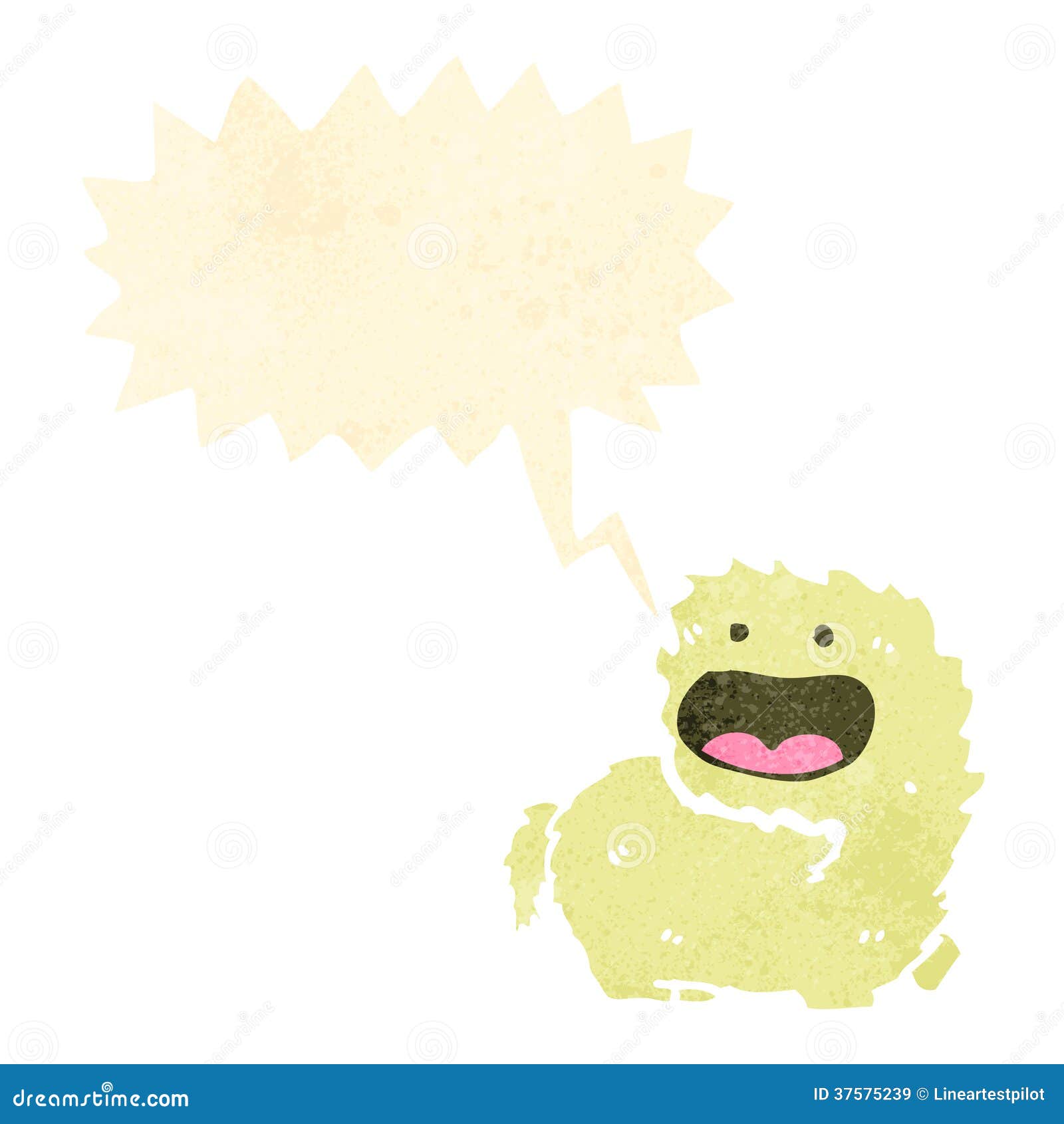 Cartoon roaring monster stock vector. Illustration of cloud - 37575239