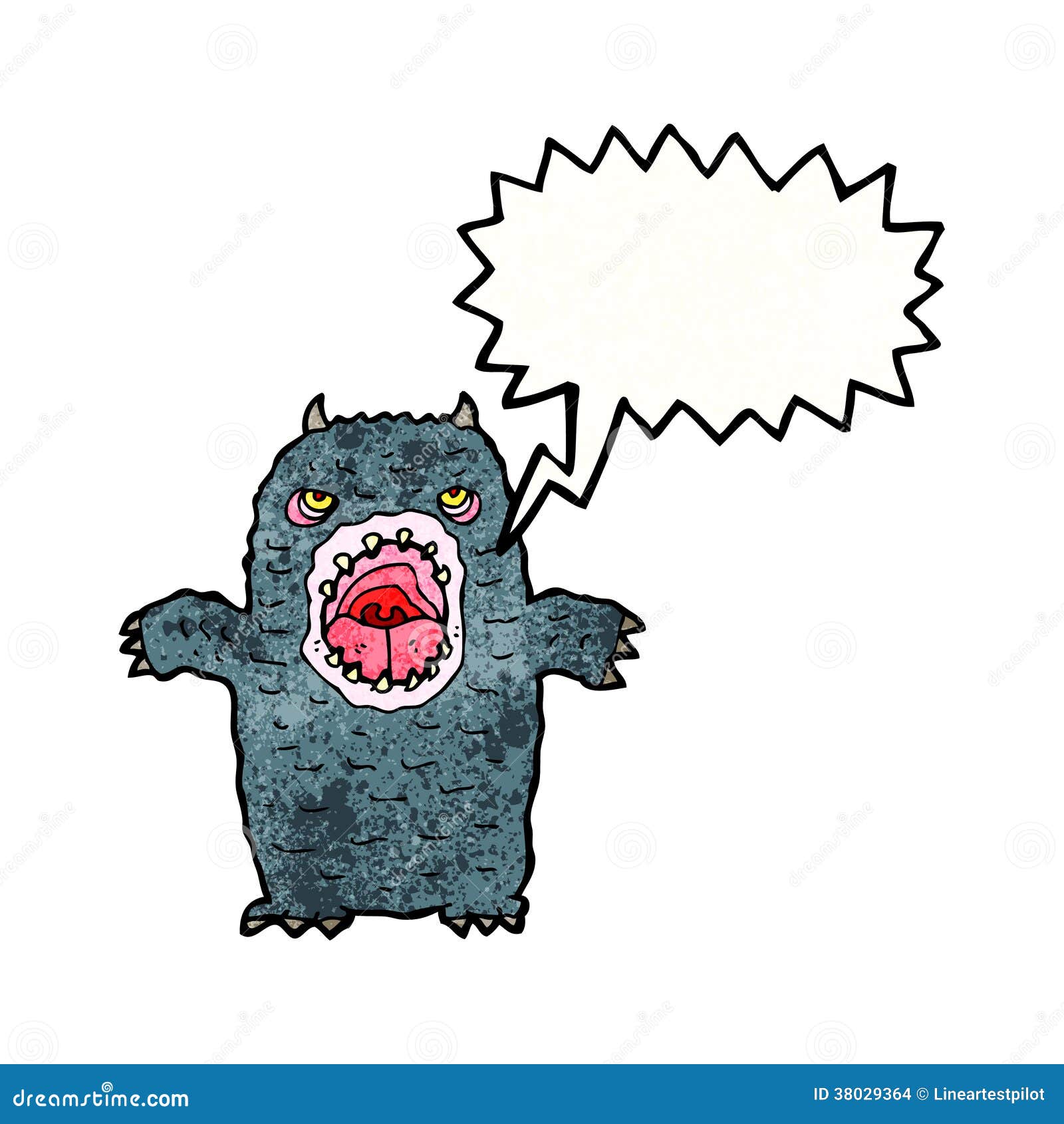 Cartoon Roaring Monster Vector Illustration | CartoonDealer.com #38029364