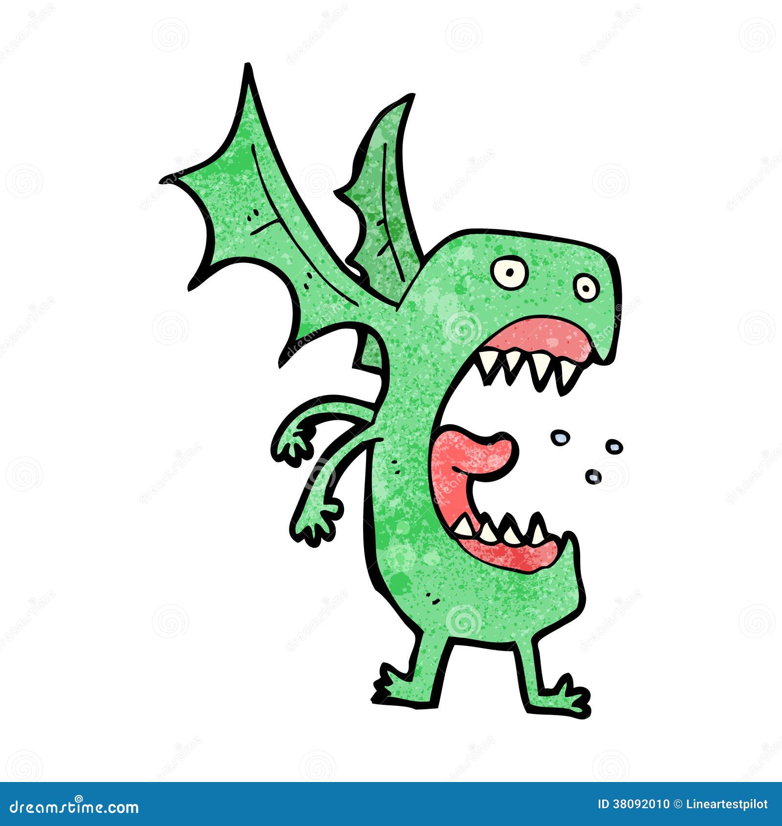 Cartoon roaring monster stock vector. Illustration of cartoon - 38092010