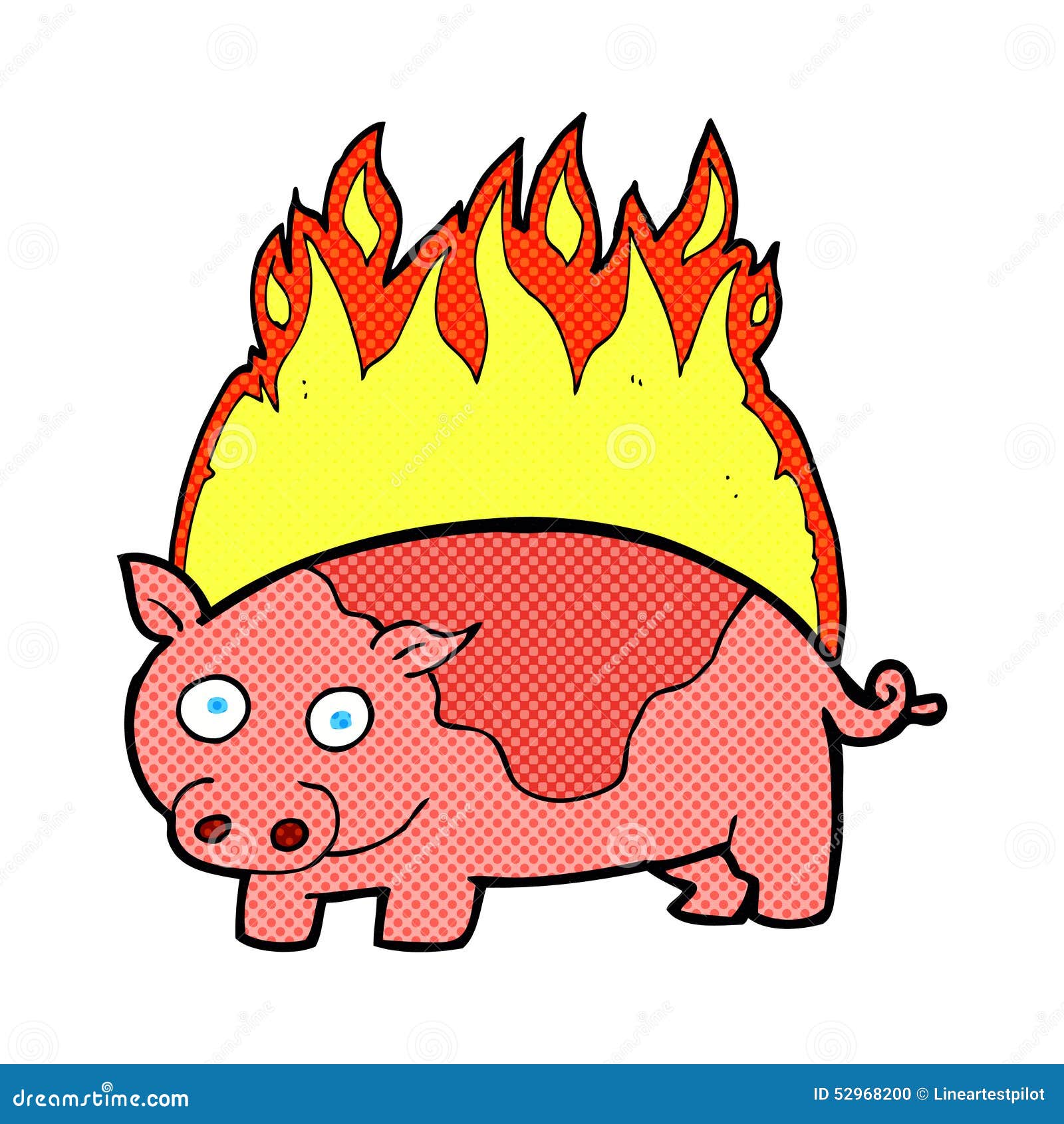 Cartoon roast ham stock illustration. Illustration of retro - 52968200