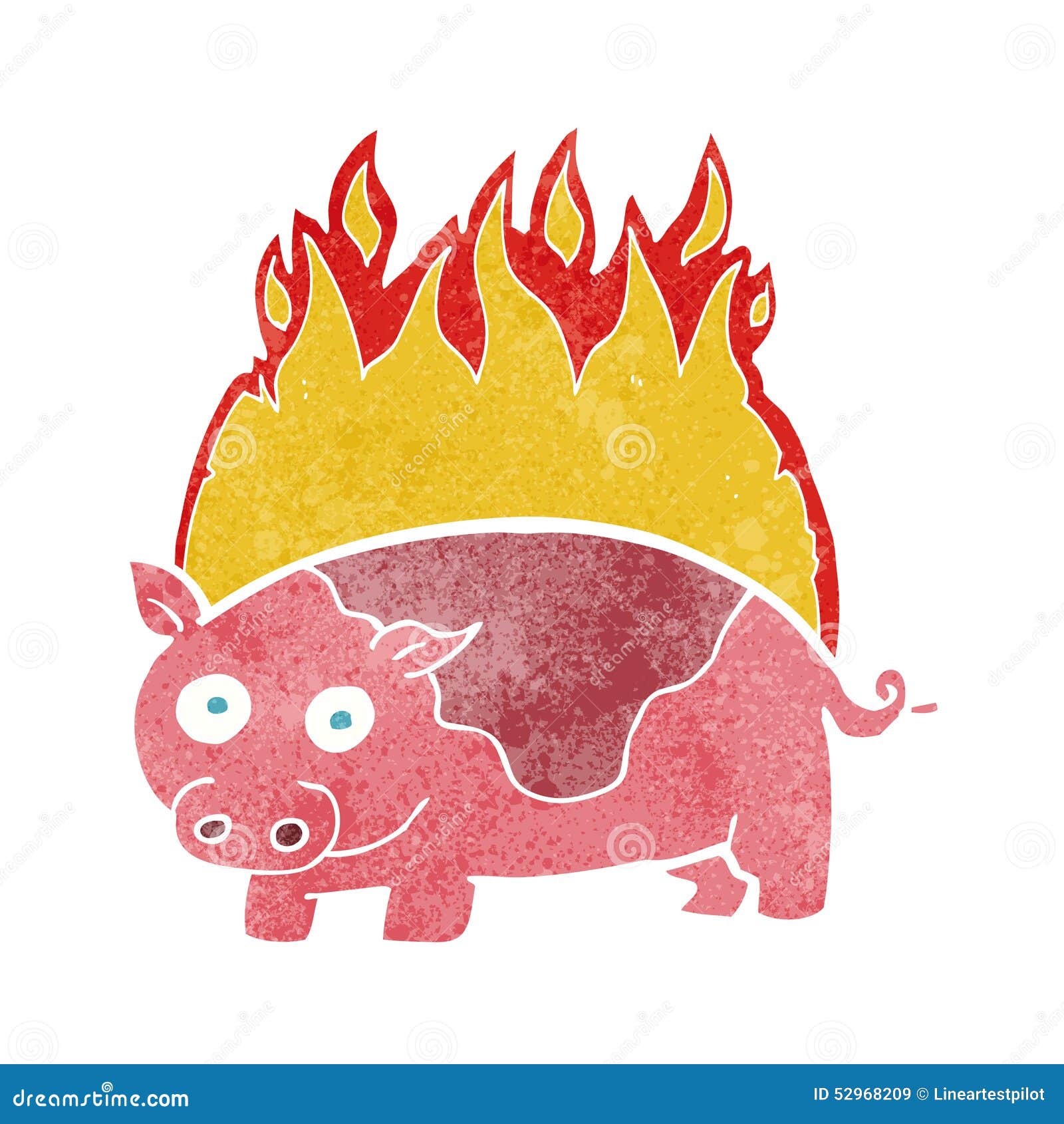 Cartoon roast ham stock illustration. Illustration of meat - 52968209