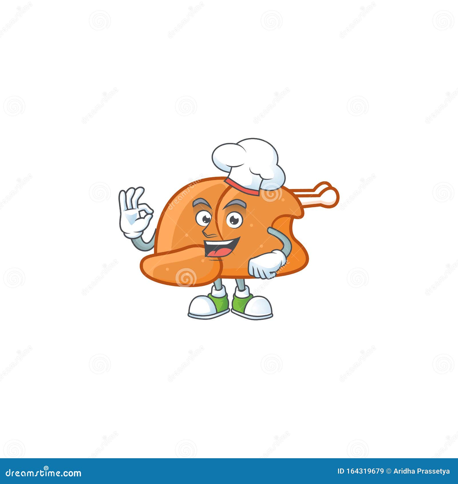 Cartoon Roast Turkey in the Character Shape Chef Stock Vector ...