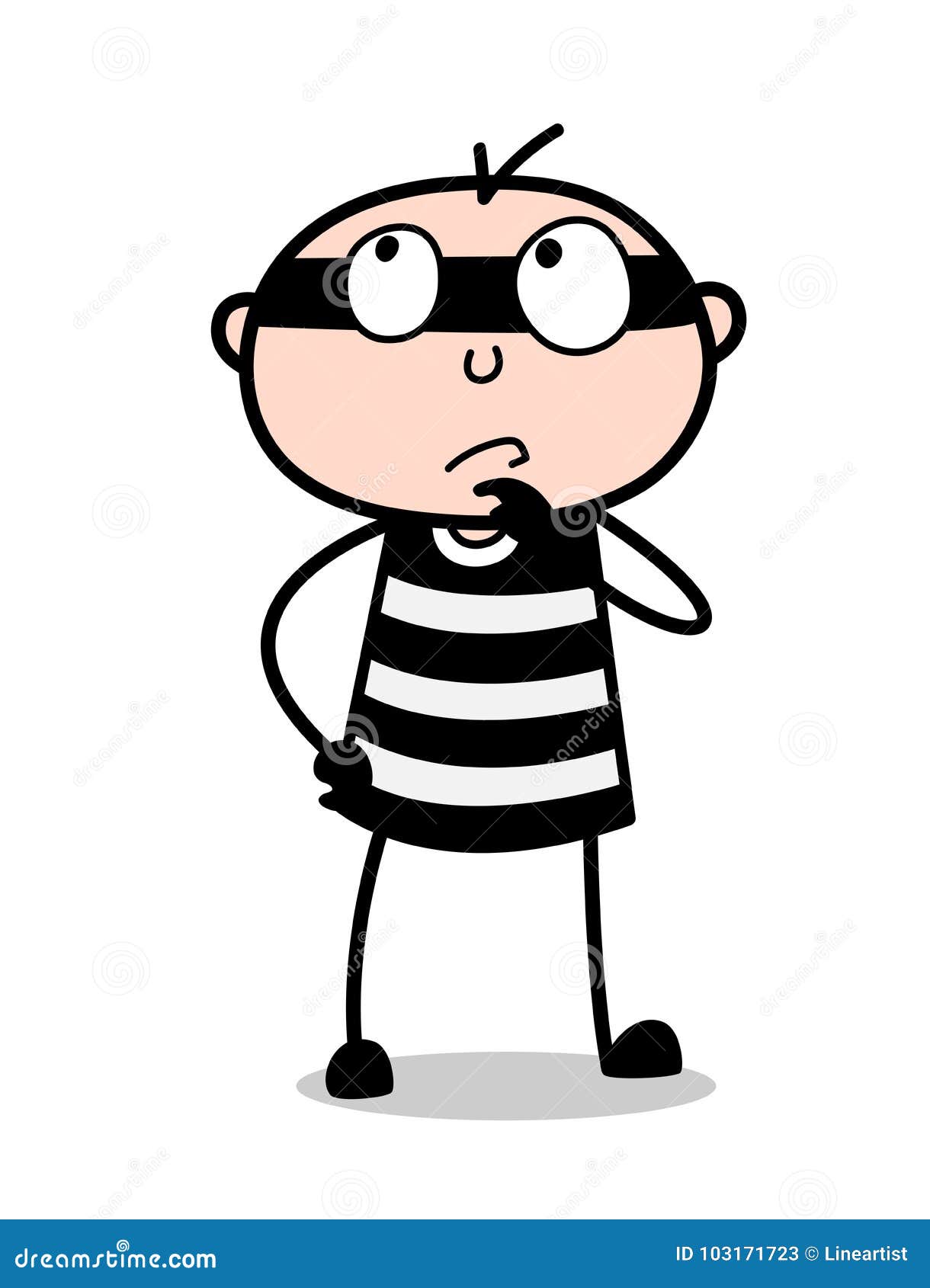 Cartoon Robber With Sign Royalty-Free Stock Photography | CartoonDealer ...