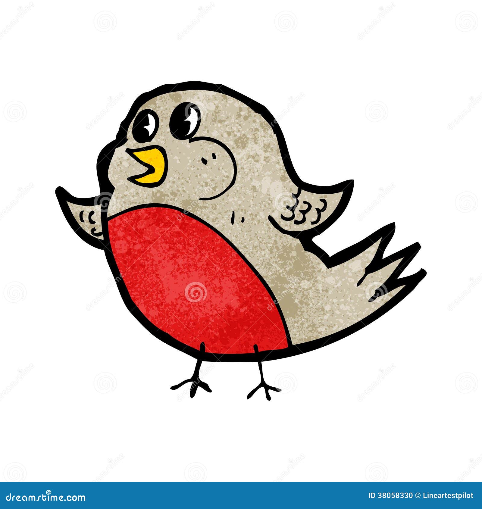 Cartoon robin stock vector. Illustration of crazy, drawing - 38058330