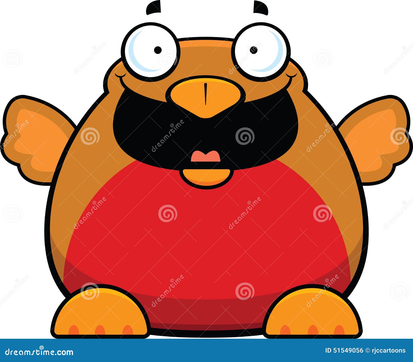 Cartoon Robin Bird Happy stock vector. Illustration of cartoon - 51549056