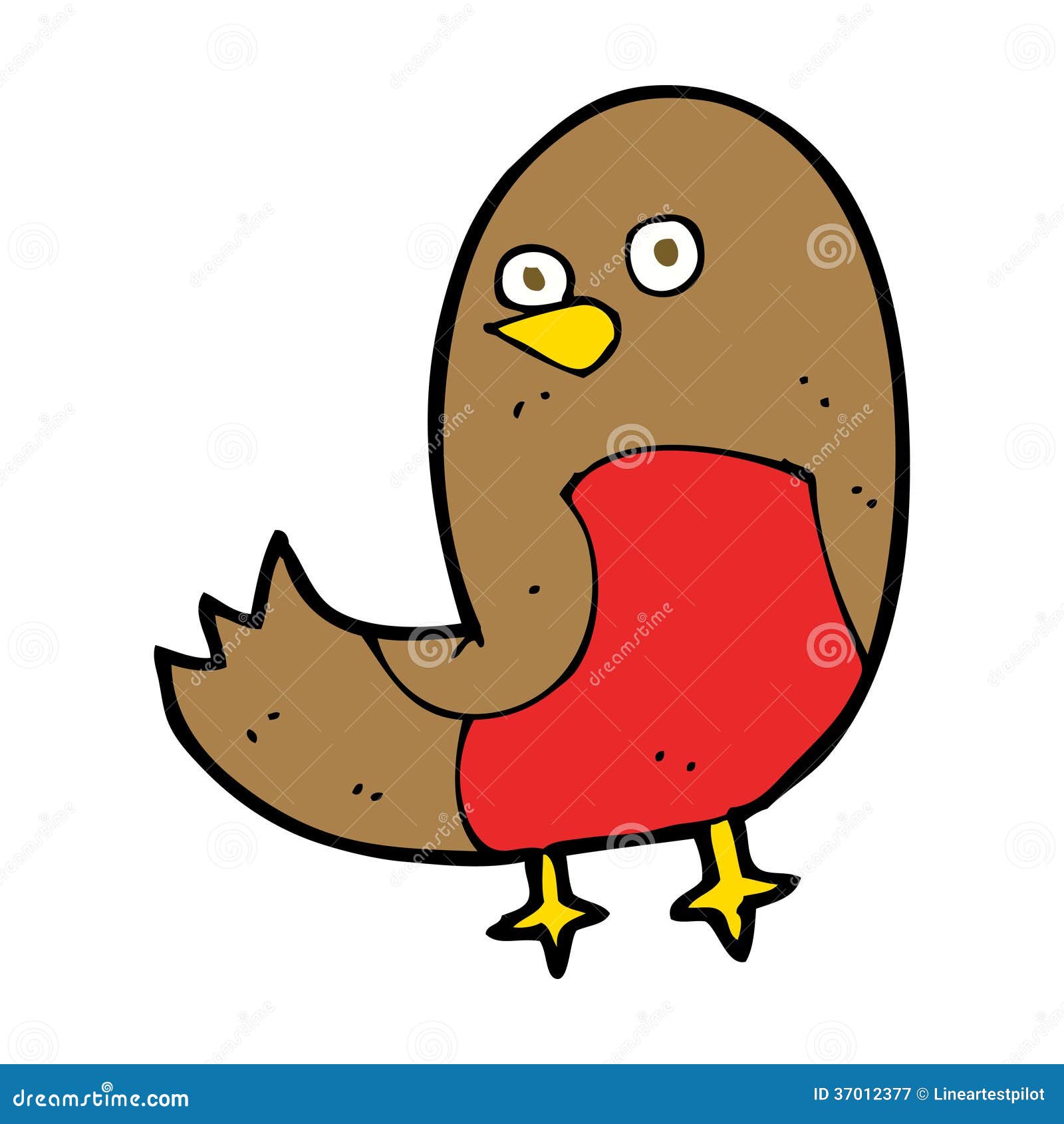 Cartoon robin stock vector. Illustration of animals, retro - 37012377