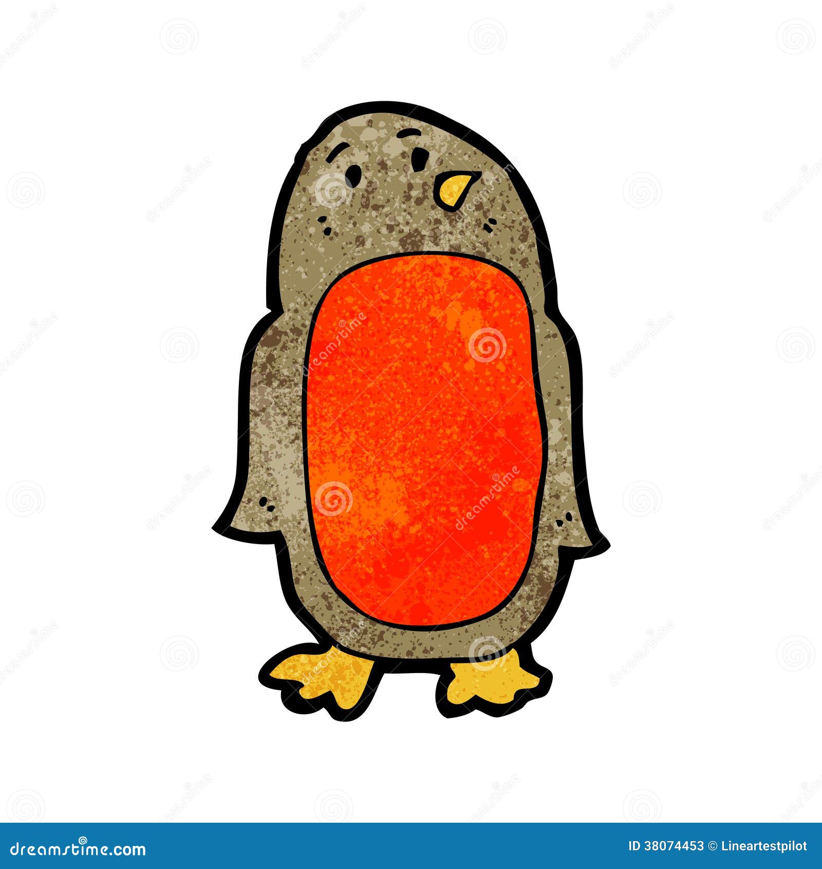 Cartoon robin stock illustration. Illustration of texture - 38074453