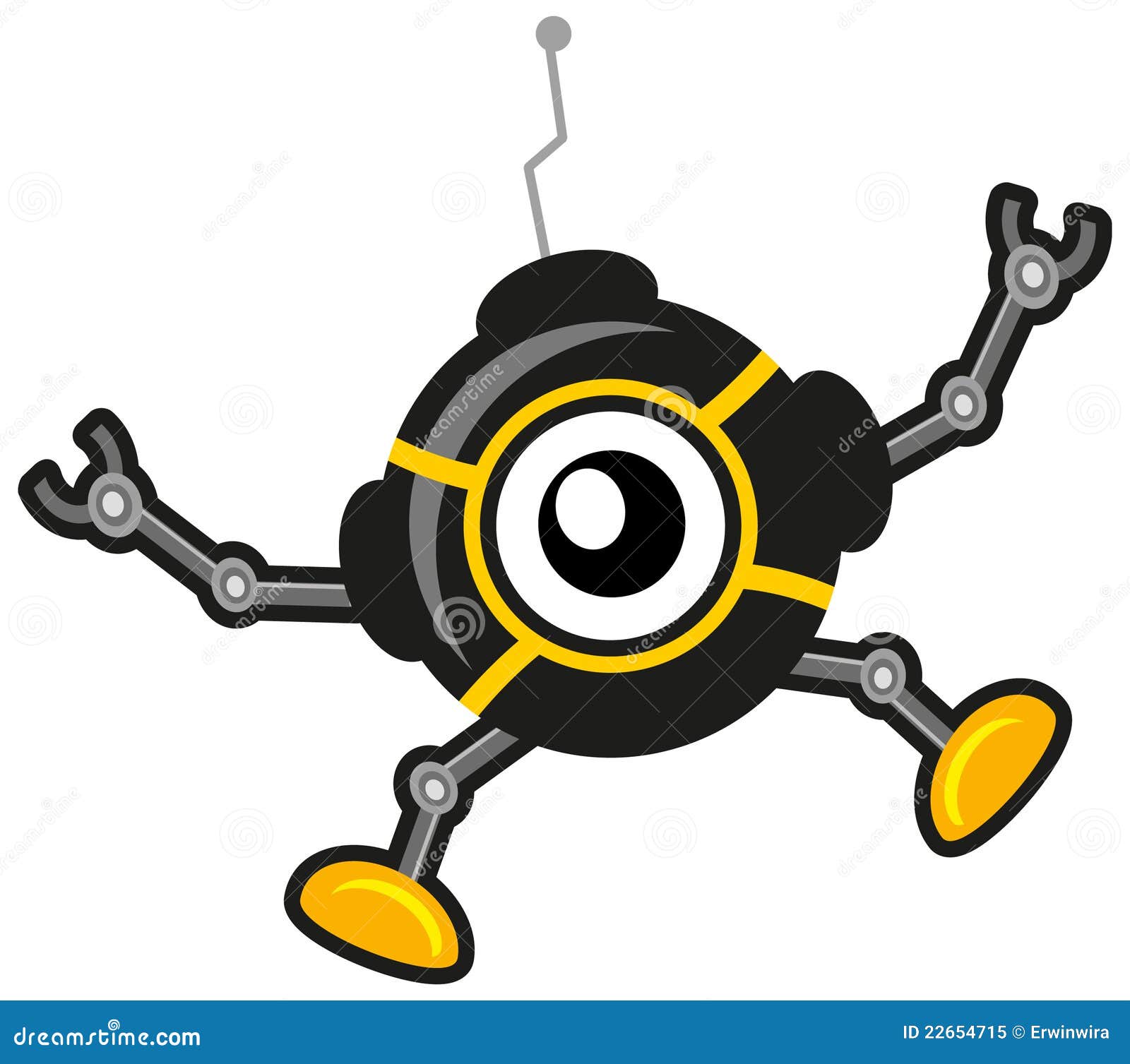 Cartoon robot stock vector. Illustration of network, isolated - 22654715
