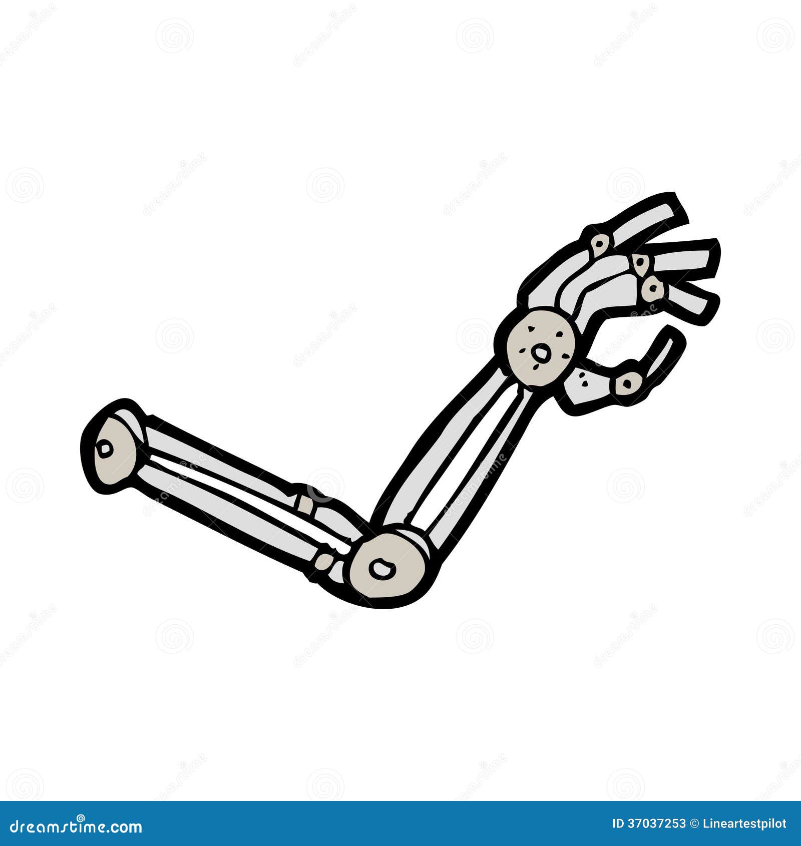 Cartoon robot arm stock vector. Illustration of drawing - 37037253